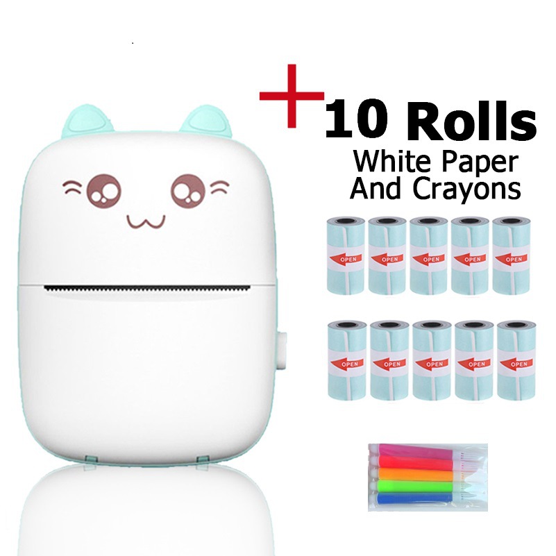 Small Portable Wireless Thermal Photo Printer Pocket Student Mini Error ...