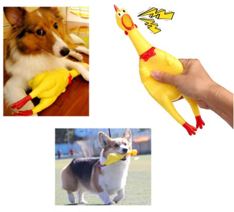 Funny Screaming Chicken Squeeze Sound Toy Pets Dog Chew Squeaky Toy ...