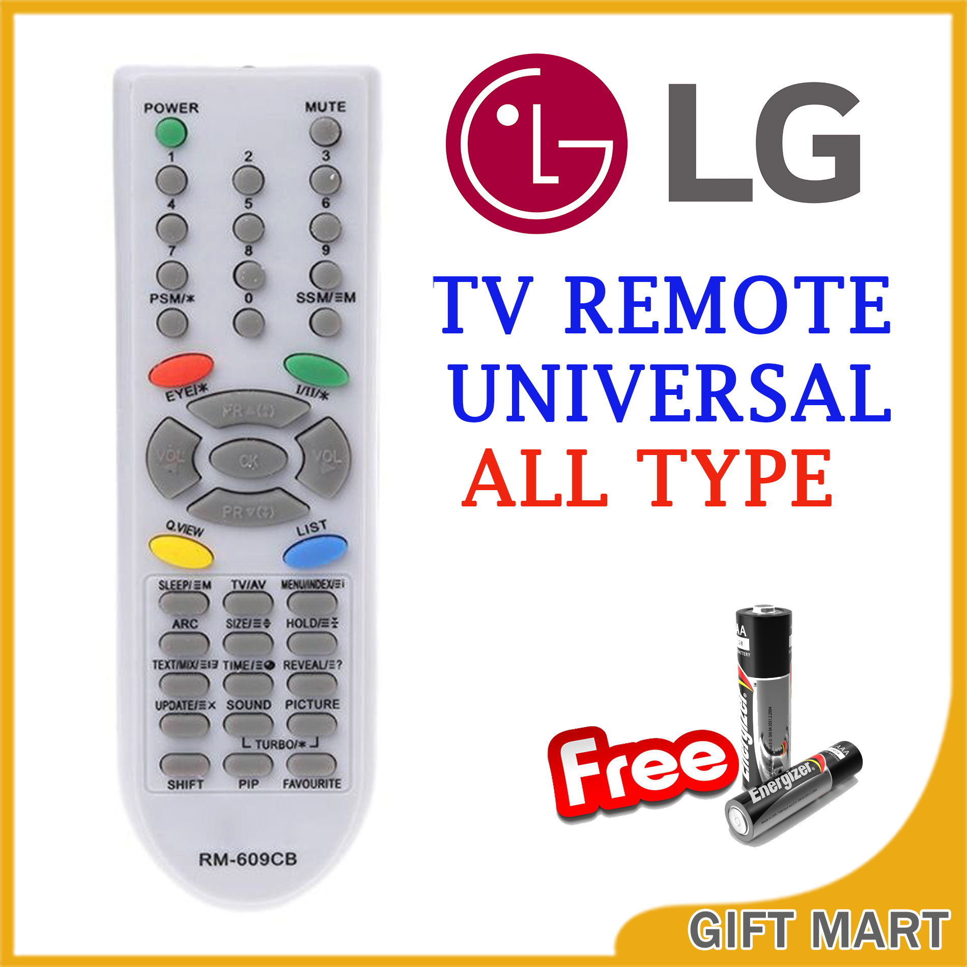 LG Universal Multi Crt Tv Remote Controller & Free Batteries | Daraz.lk