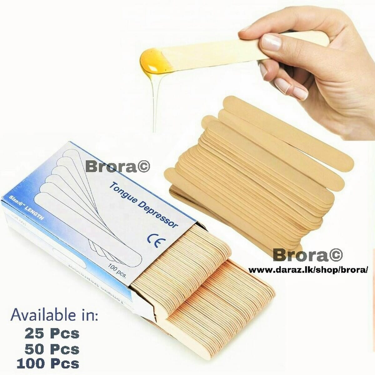 Wooden Wax Applicators - Available in Packs of 100, 50, or 25 | Daraz.lk