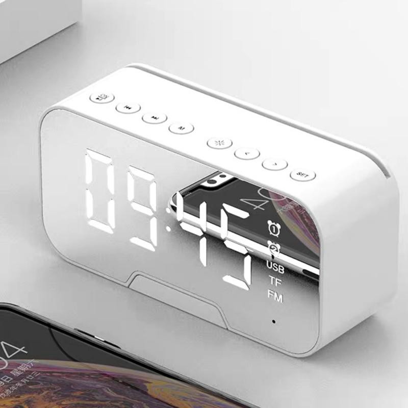 D-88/G10 Wireless Speaker Bluetooth 5.0 Speaker Mirror Alarm Clock With ...