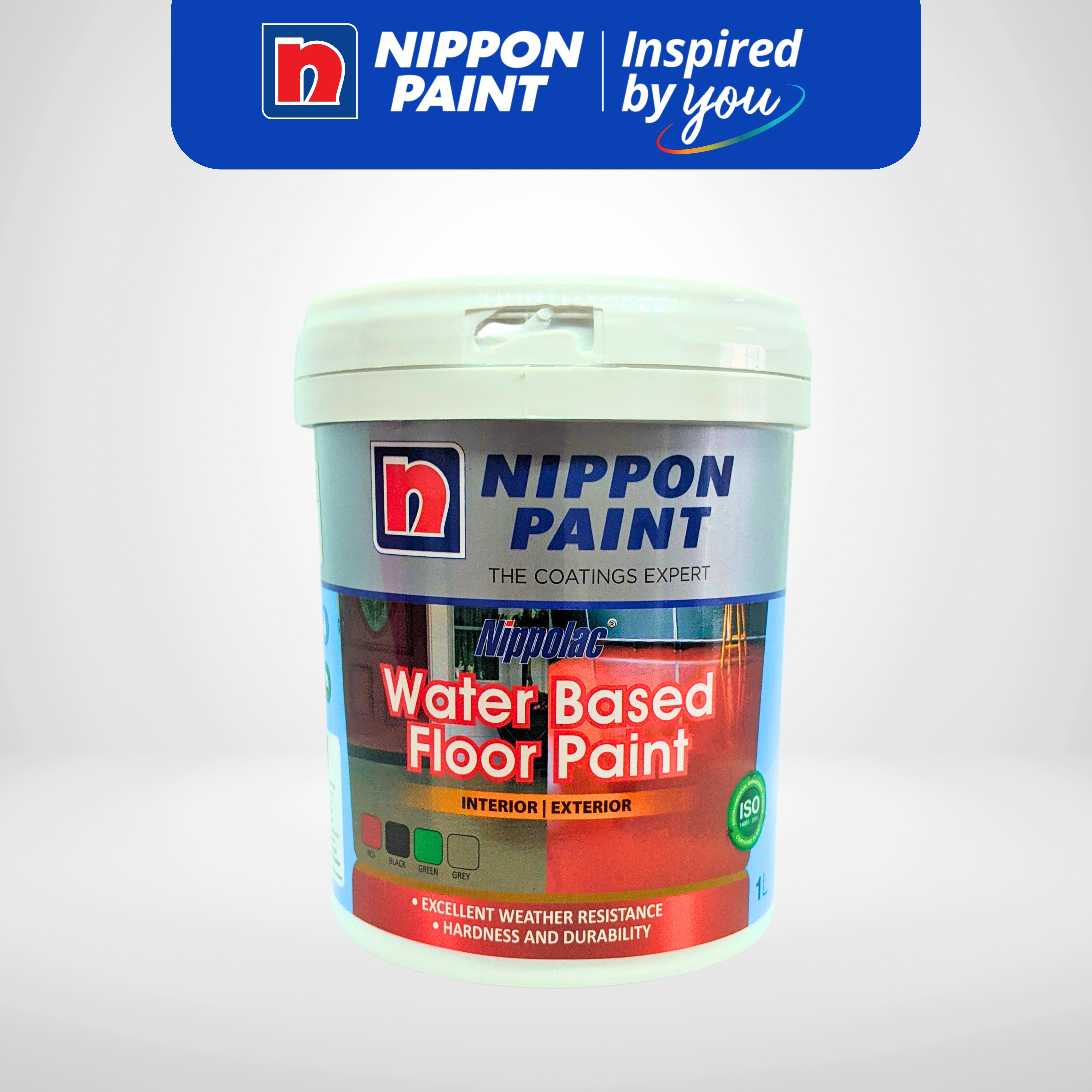 Nippon Water Based Floor Paint Red 1L | Daraz.lk