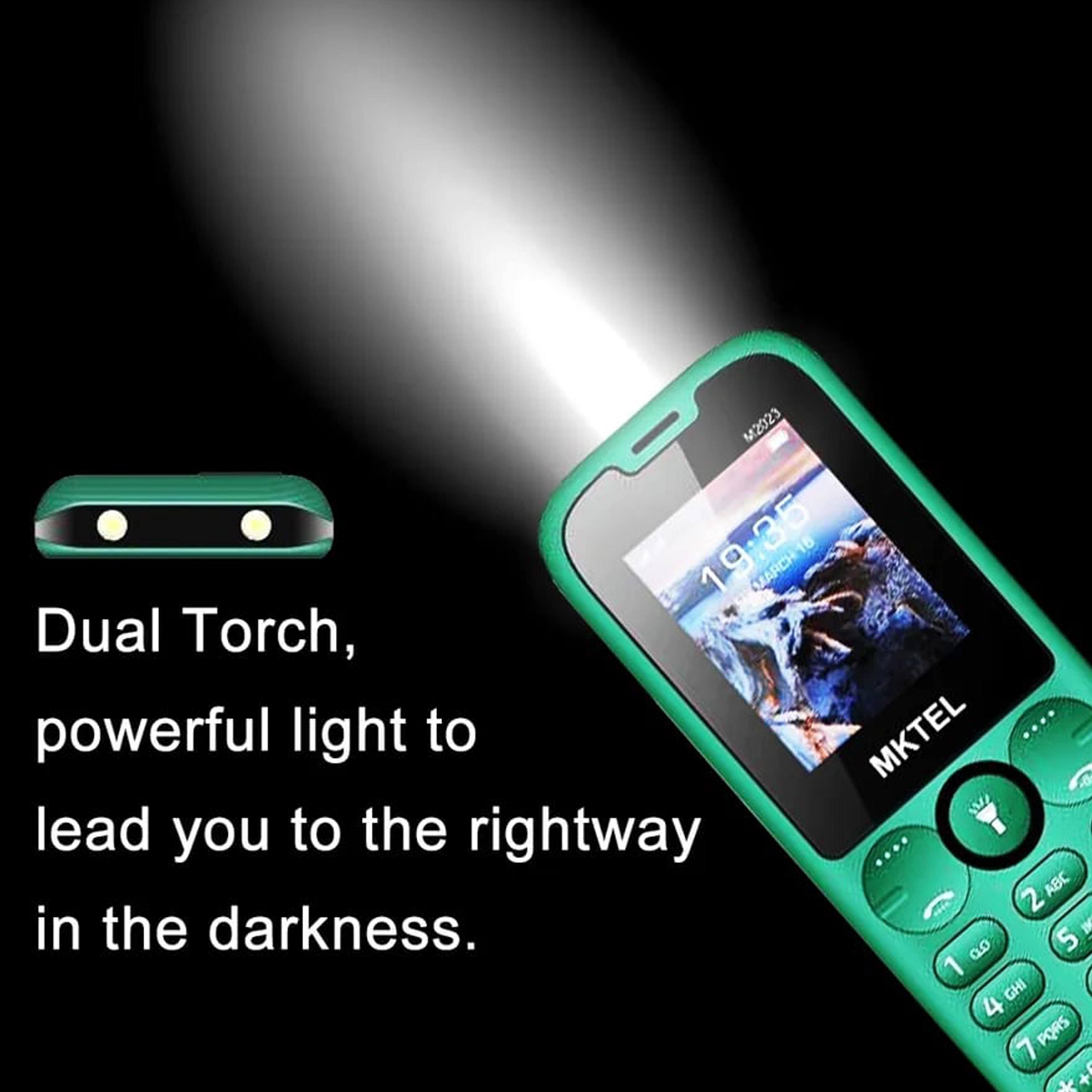 Original New Official MKTEL 2G Cell Phone M2023 Dual SIM Card 800Mah Battery MKTEL M2023 Feature ...