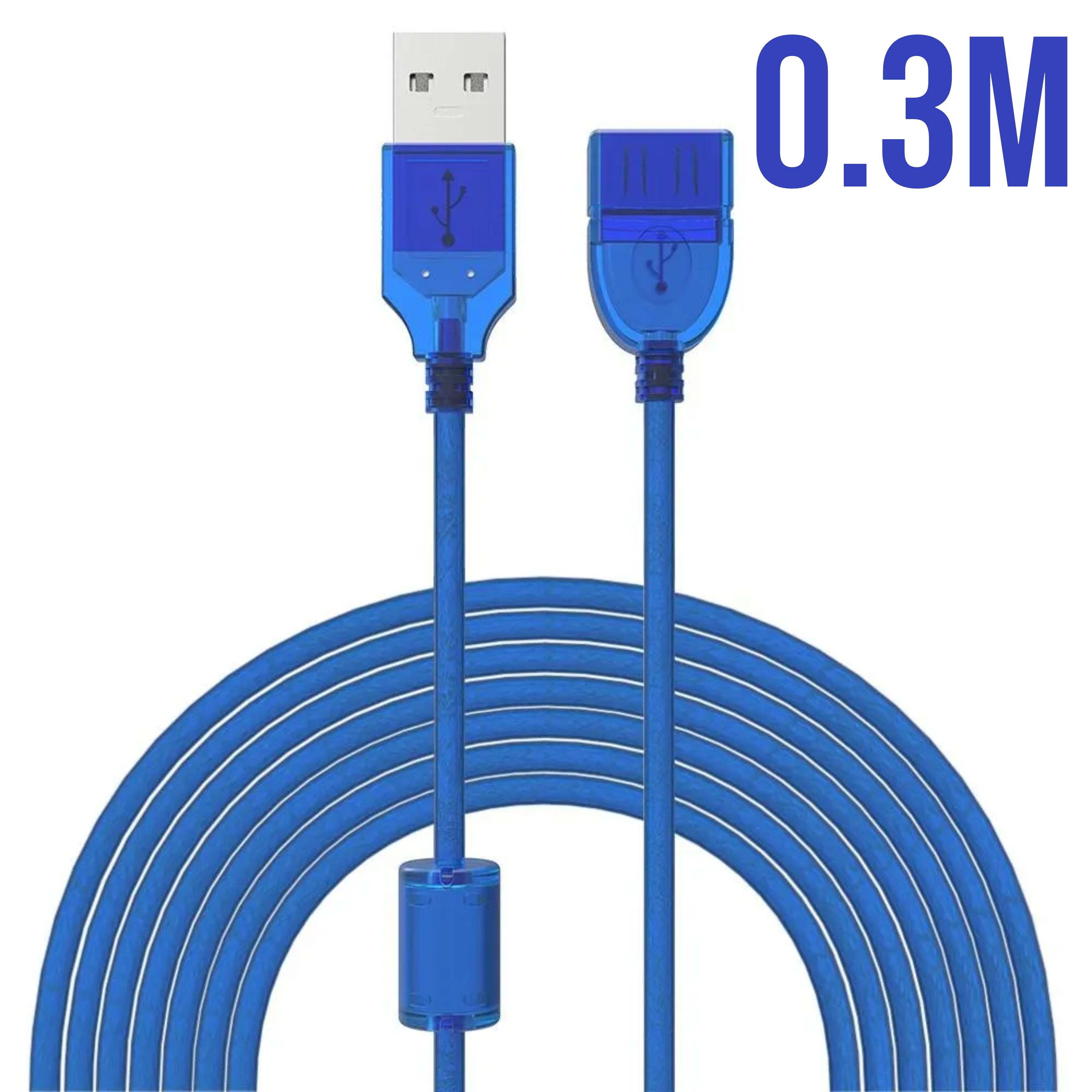 Smart USB Extension Cable 0.3M/ 0.8M Length USB2.0 Male to Female Adapter Fast Speed Data Sync ...