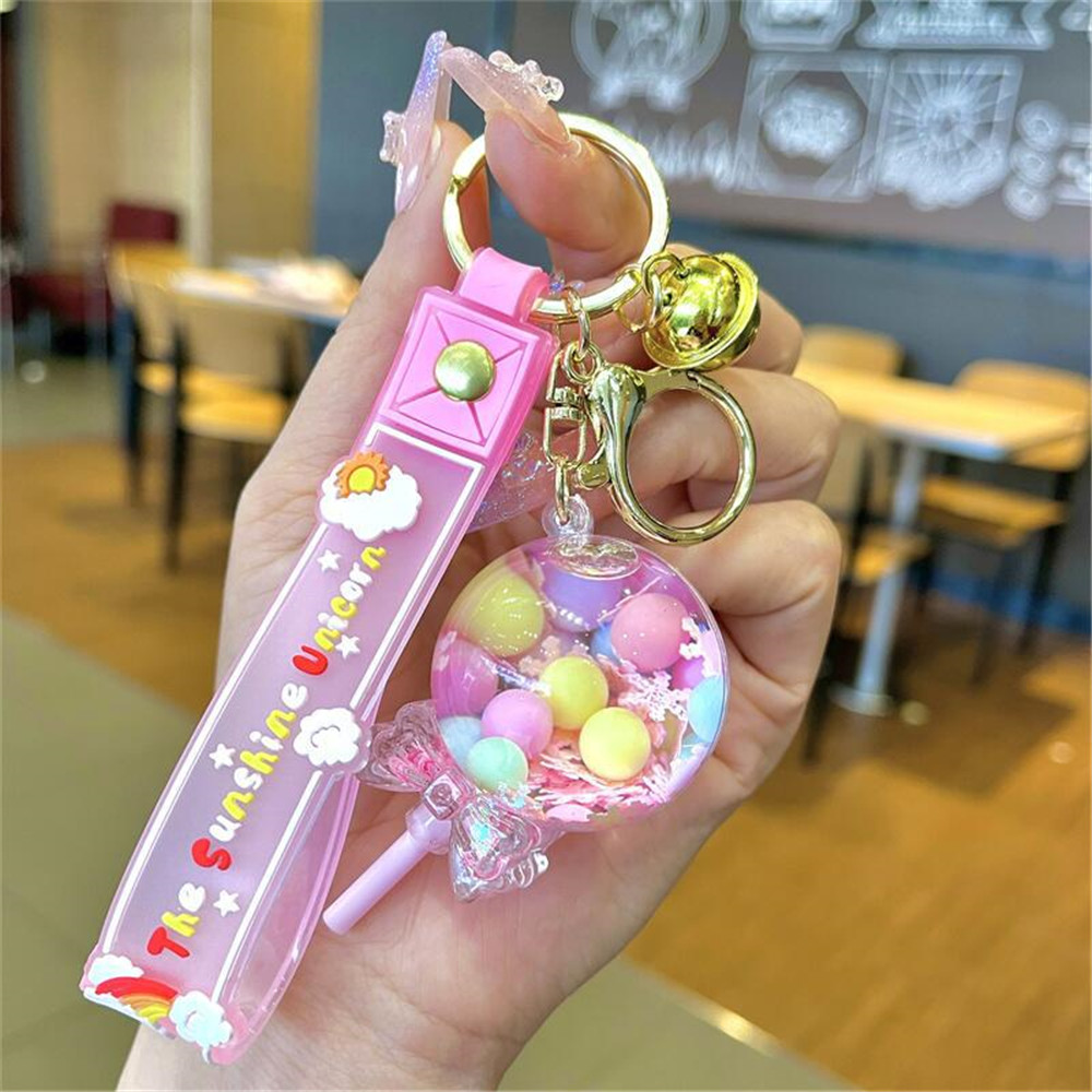 New Creative Lollipop key chain Cute Keychain Luxury Floating Cute ...
