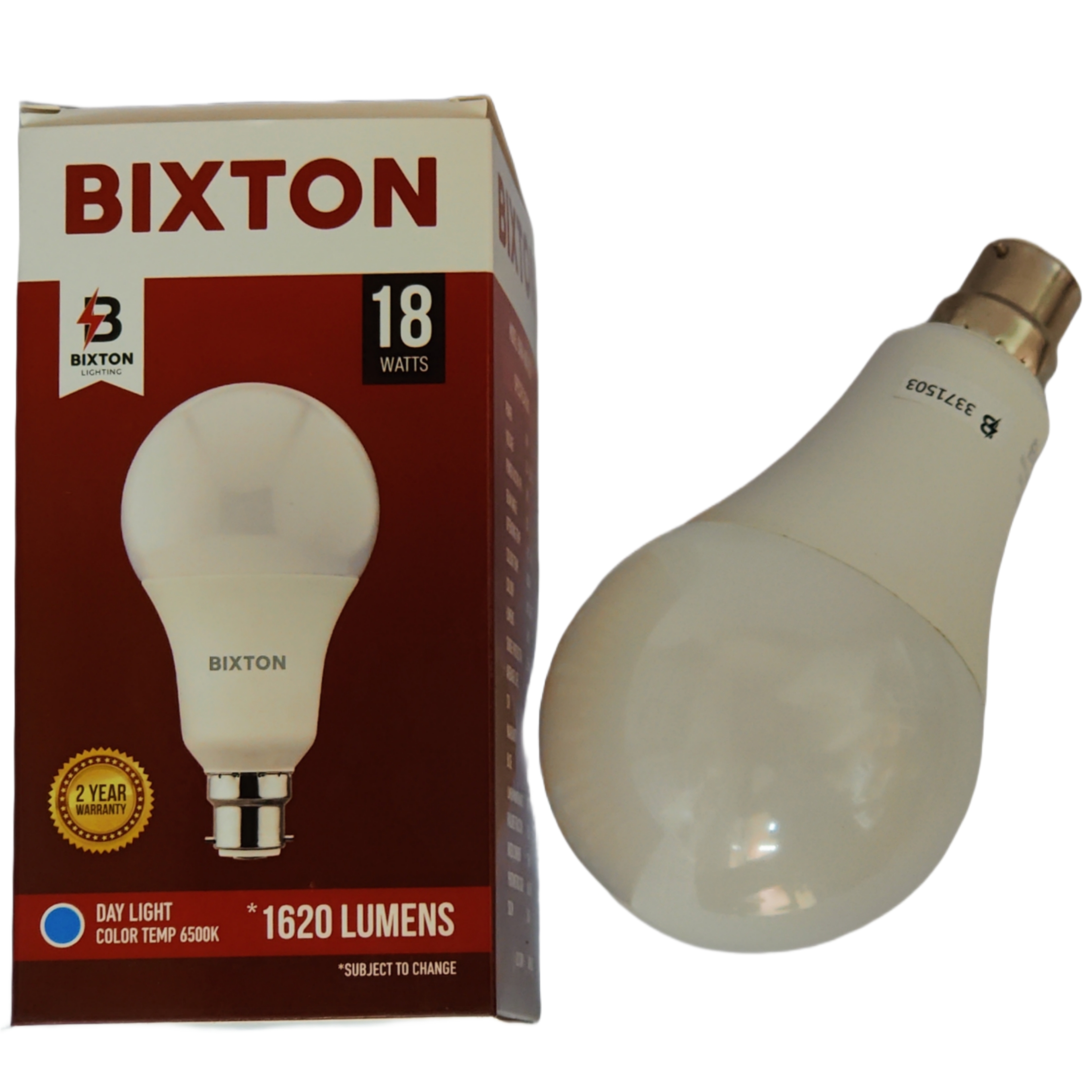 BIXTON 4.8W, 7W, 9W, 12W, 15W, 18W 2Years Warranty 6500K Pin Type Bulb ...