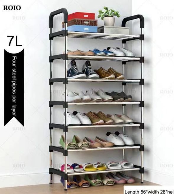 7 Layer Shoe Rack - Solid Steel 7 Layer Shoe Rack - 7 Tier Shoe Rack ...