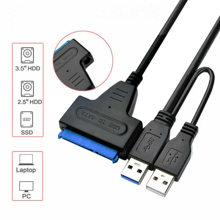 USB To SATA Adapter SATA USB 3.0 Adapter Sata Cable RXD-339U3 Support 2 ...