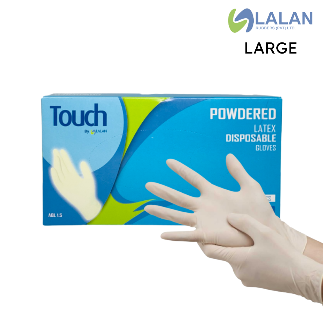 Lalan Latex Disposable Gloves - Powdered | White Gloves | Food Grade ...