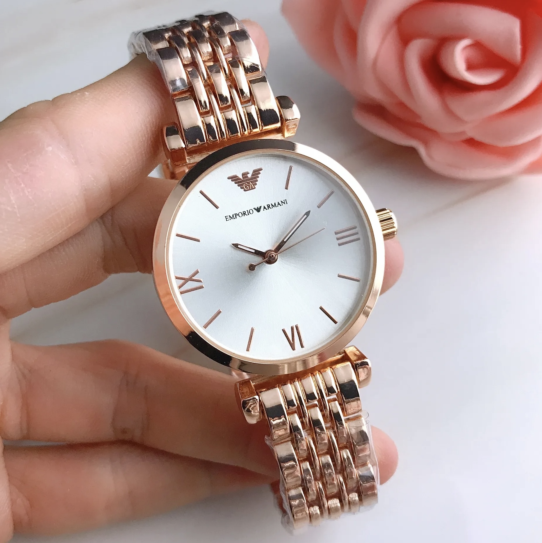 Stainless Steel Luxury Ladies Watch Quartz Analog Business Chain Casual ...