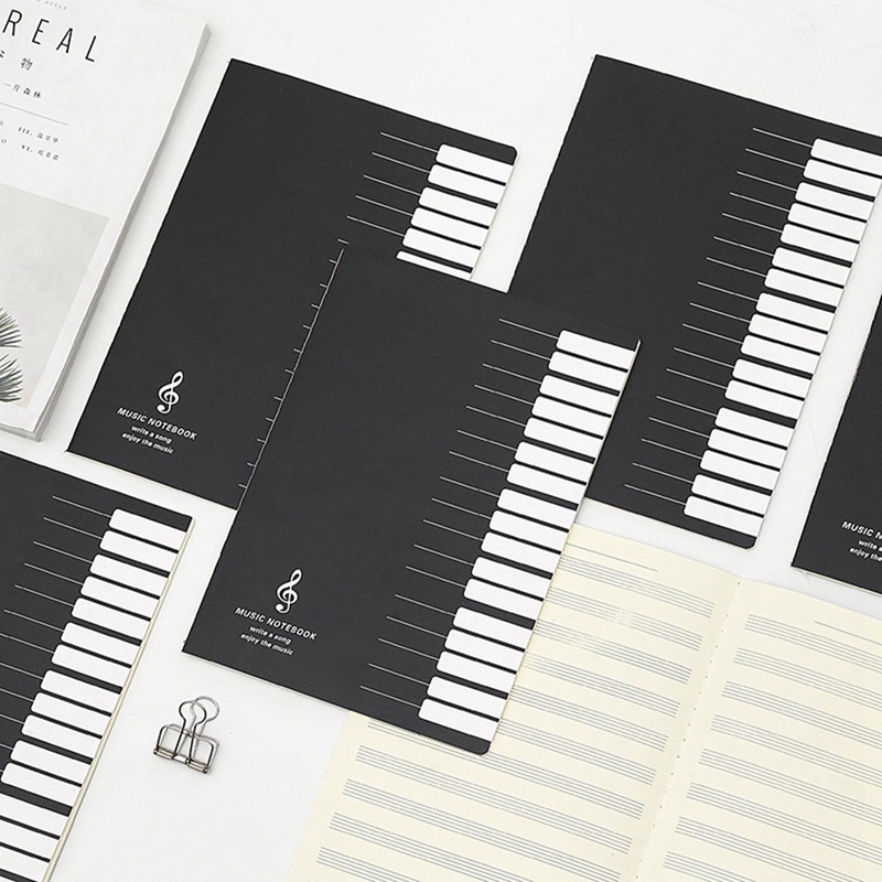 2X Five Lines Music Notes Notebook Music Tab Staff Stave Notebook ...