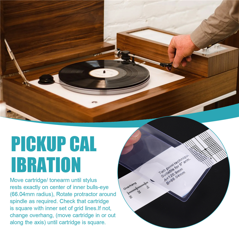 【Wireless】 Pickup Calibration Distance Gauge Protractor Record LP Vinyl ...