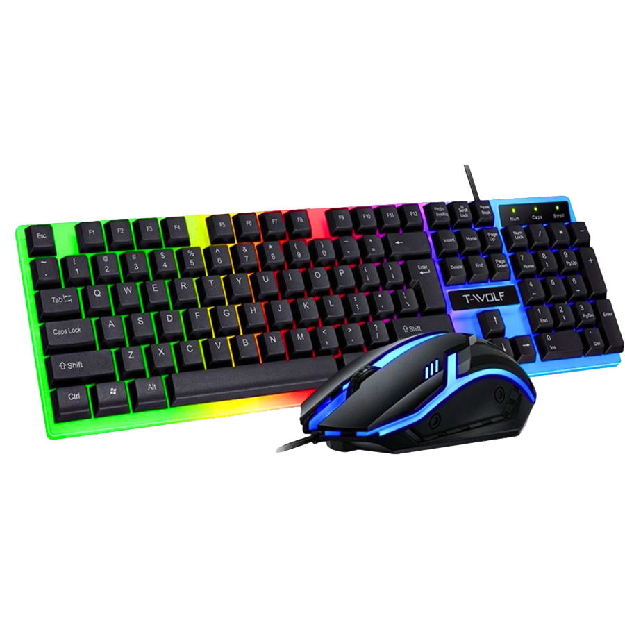Gaming Keyboard and Mouse 2 in 1 – RGB Backlit, Mechanical Keys, High ...