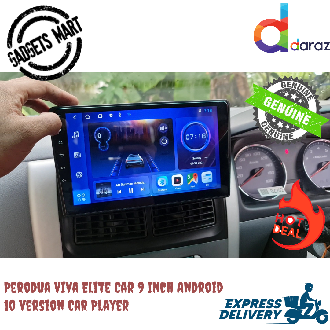 Perodua Viva Elite Car 9 Inch Android 10 version Car Player Set With ...