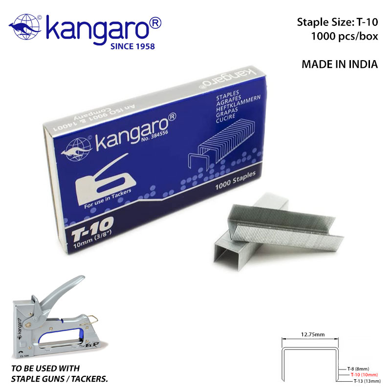 Staple Gun Tacker Pins Staples - Kangaro - T10 | Daraz.lk