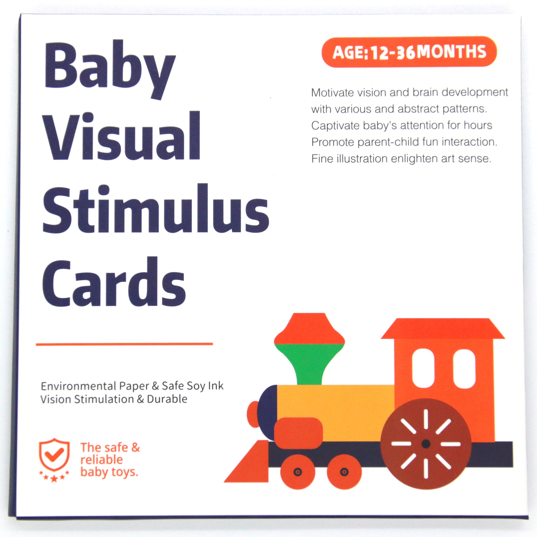 Baby Visual Stimulation Card Toy Black White Flash Cards High Contrast ...