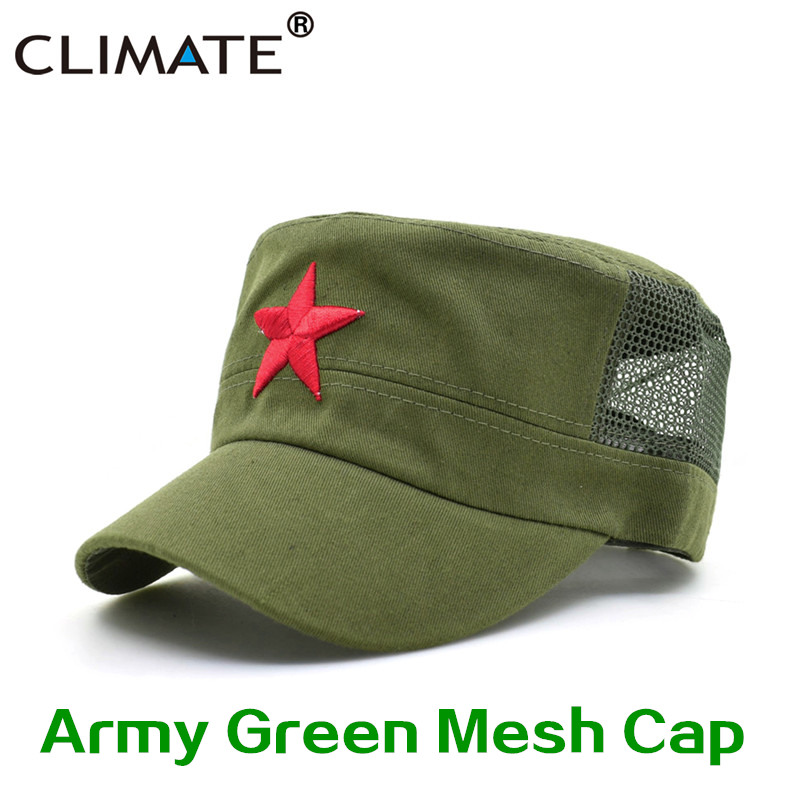 【VisioN Shop】CLIMATE Communist Cap Caps Hats Men Red Star Army Cap ...