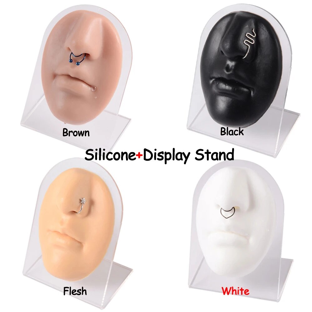 1PC Body Model Silicone Ear Nose Model Professional Practice Piercings ...