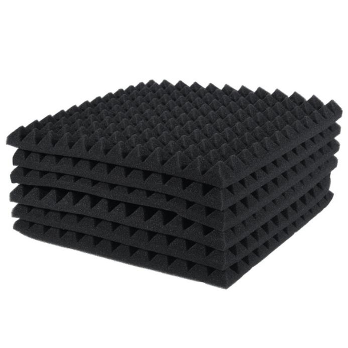 6 Pcs Acoustic Panels Foam Board Studio Sound-Absorbing Firewall Wedge ...