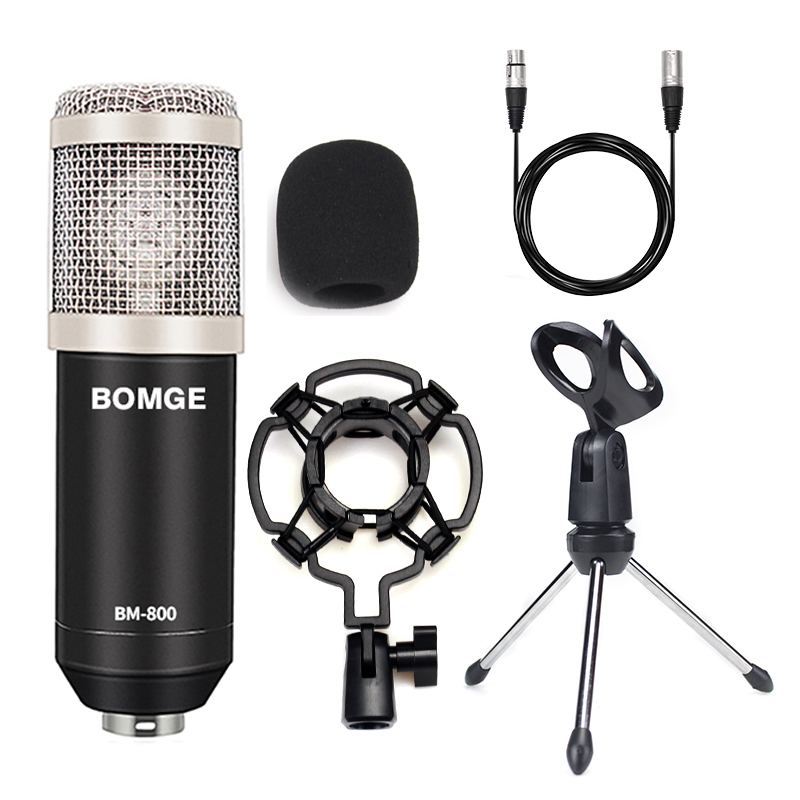 BM 800 microphone 48V phantom power microphone for PC computer bm800 studio microphone condenser ...