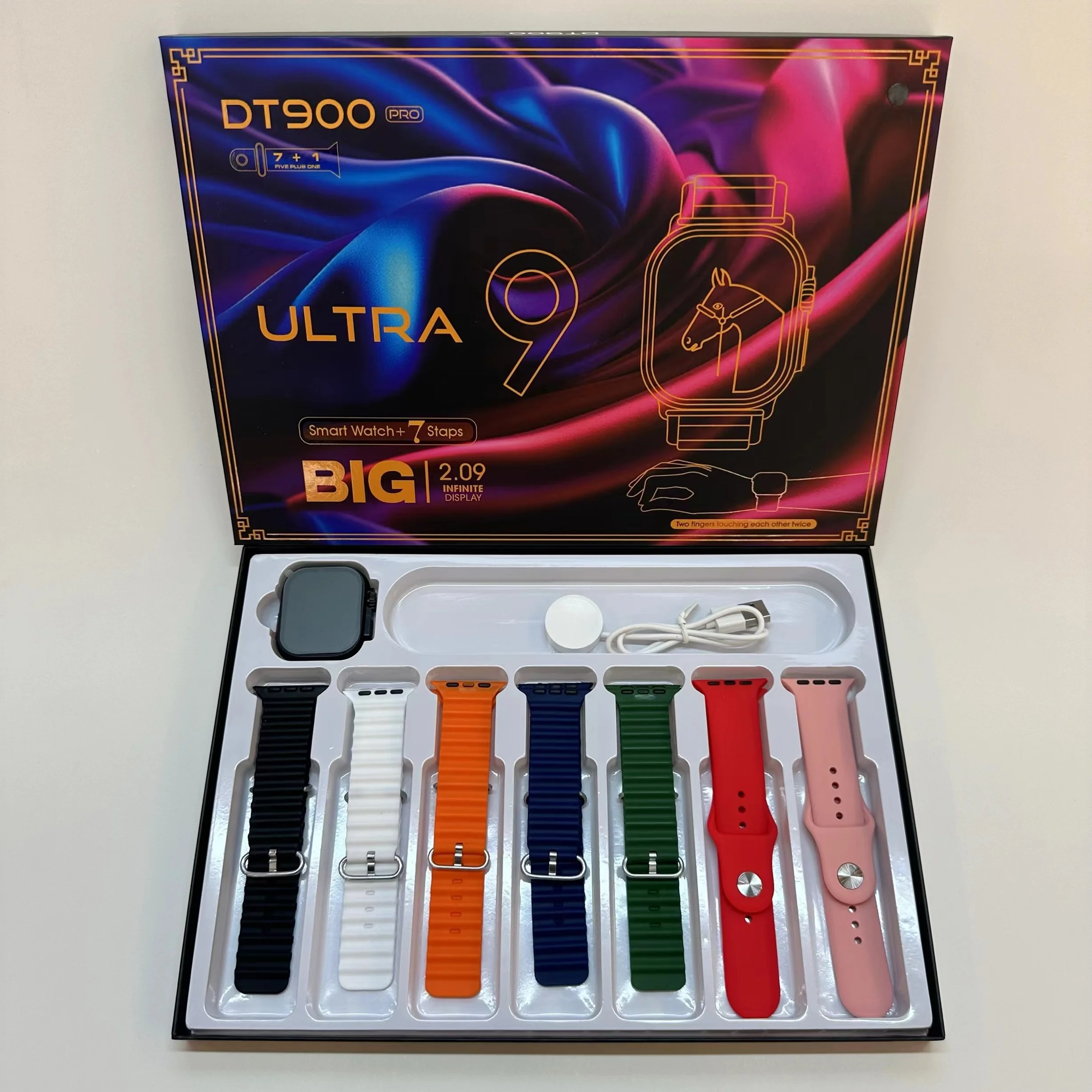 Watch10 Ultra 3 7IN1 Watch Straps 2.2HD Amoled Circular Screen ECG ...