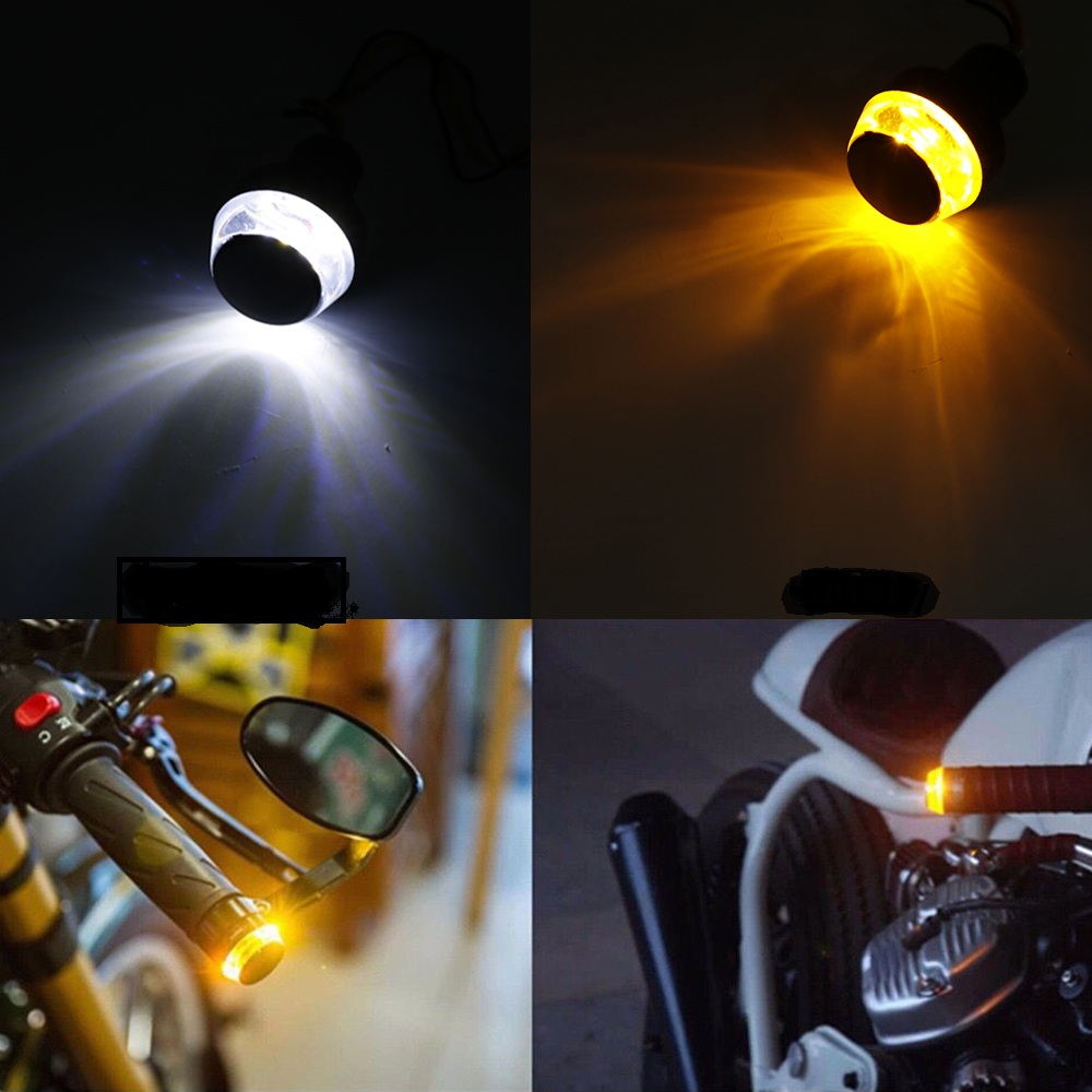 Handle Light Turn Signal LED Light Indicator Dual Color Blinker End ...