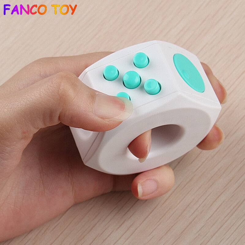 Anti Stress Cube Office Decompression Dice Hand Fidget Ring Toy Autism ...
