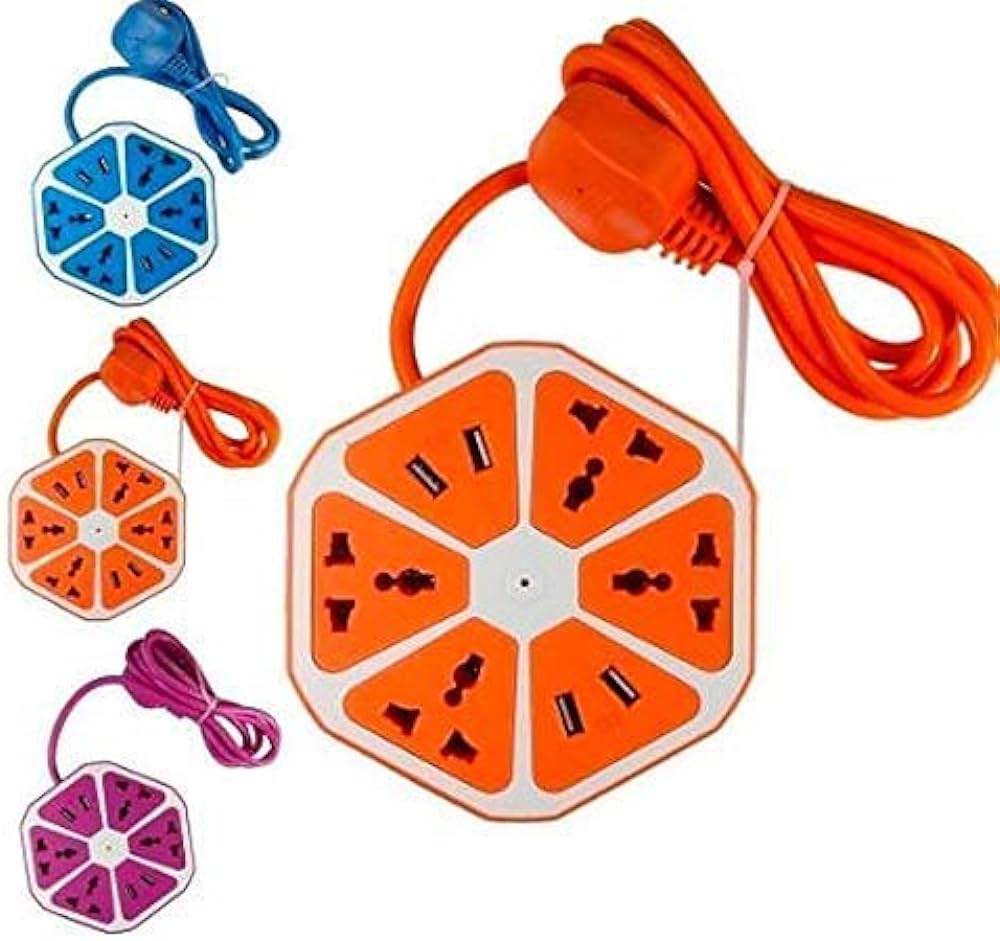 4 In 2 Electric Socket With 4 USB Ports / Plug Point 4 | Daraz.lk