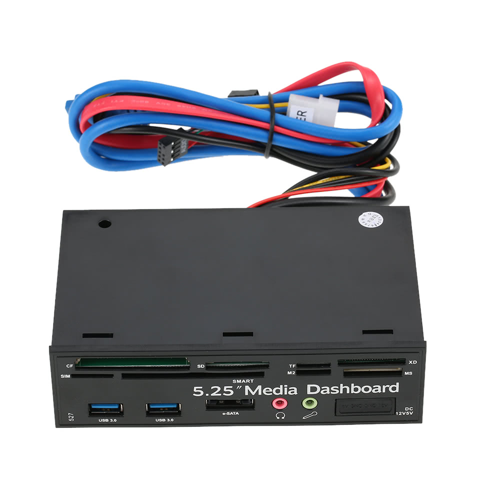 Multi-Function USB 3.0 Hub eSATA Port Internal Card Reader PC Dashboard ...