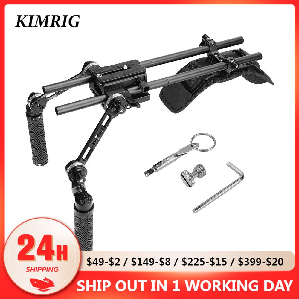 【wenfangdianpu】Shoulder Rig Kit Standard Dovetail QR Sliding Baseplate ...