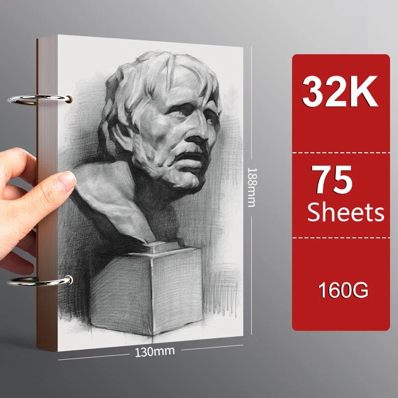 Professional Sketchbook A4 A5 16K 32K 8K Thick loose-leaf Sketch Paper ...