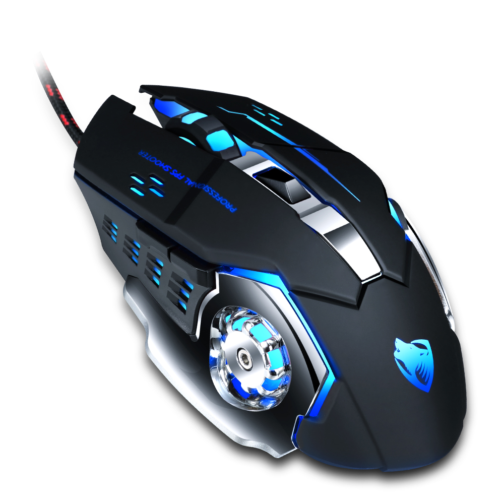 V6 Gaming Mouse Mouse DPI Adjustable Computer Optical LED Game Mice ...