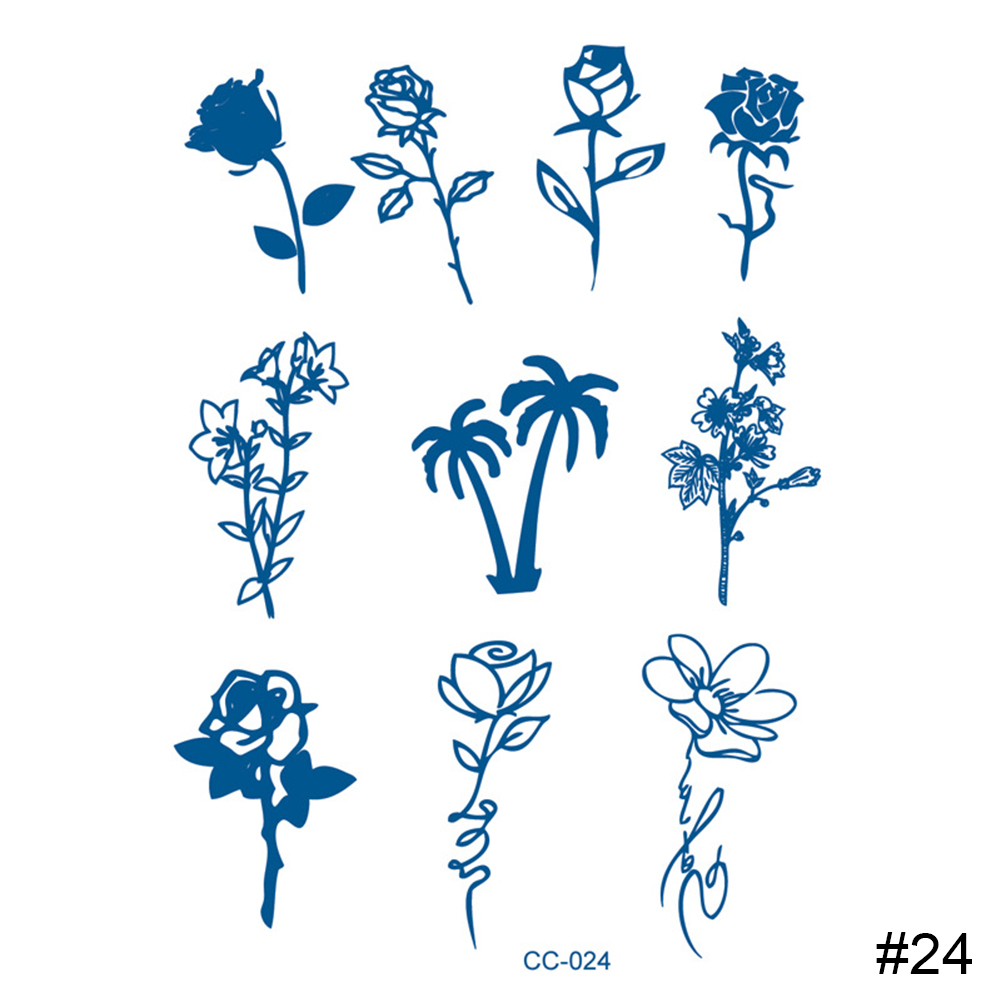 Small Pattern Herbal Tattoo Sticker Finger Cochlear Tattoo Sticker ...