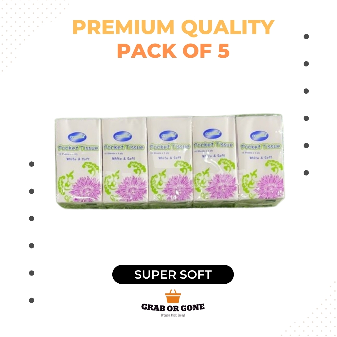 PREMIUM & SOFT POCKET TISSUE 3PLY 1O SHEETS | Daraz.lk
