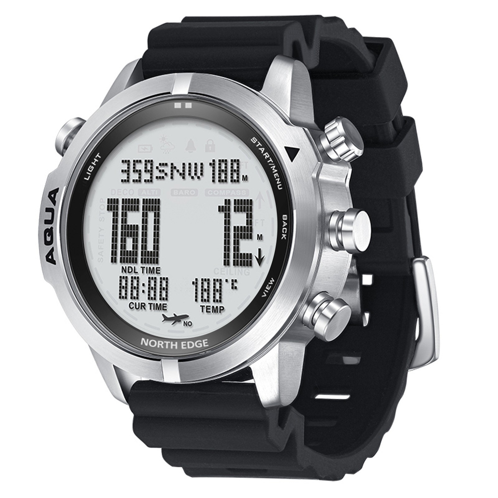 NORTH EDGE Digital Dive Watch for Men 100M Waterproof Dive Computer ...