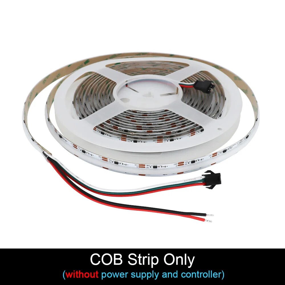 Addressable COB LED Strip Light 24V Full Dream Color Tape LED Ribbon ...
