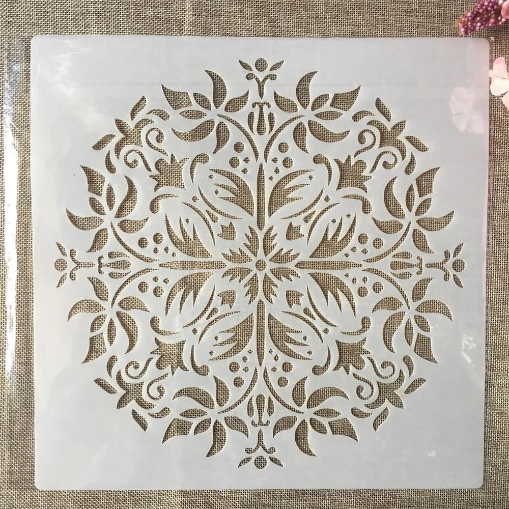 Maoxia 30*30cm Mandala Geometry Taiji DIY Layering Stencils Wall ...