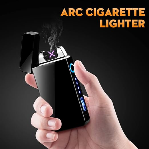 Electric USB Rechargeable Arc Lighter, Flameless Dual Arc Lighter with ...