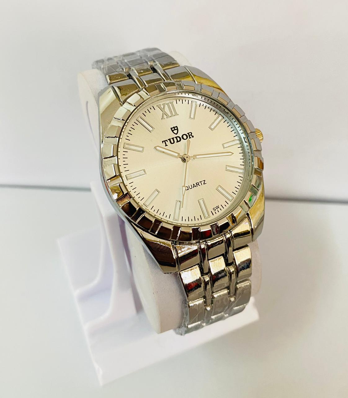 TUDOR Silver Mens Watches Top Brand Luxury Fashion Quartz Silver Watch ...