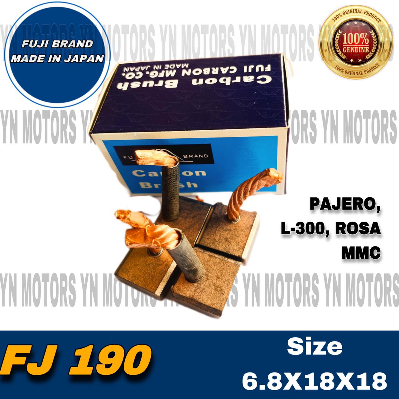 FJ 190 Fuji starter motor carbon brush Mitsubishi PAJERO, L-300, ROSA ...