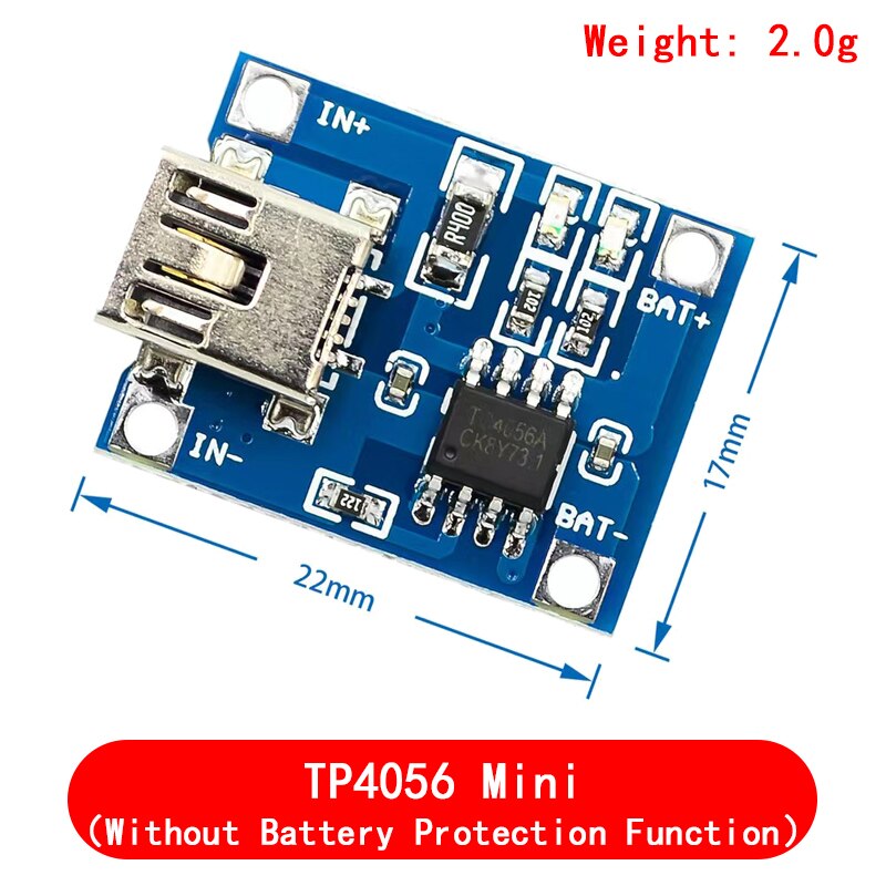 5pcs 5V 1A 18650 TP4056 Lithium Battery Charger Module Charging Board With Protection Dual ...