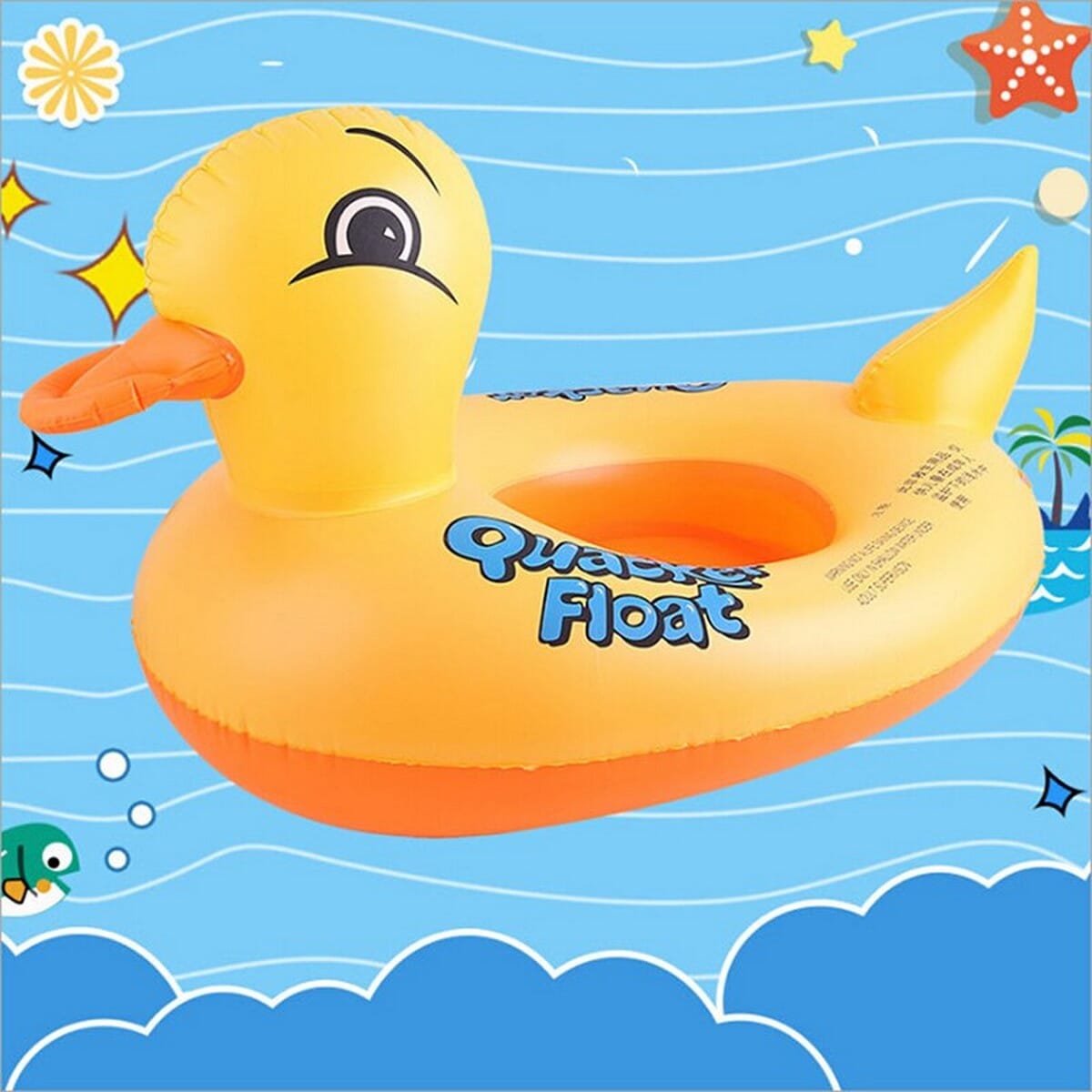 Yellow Duck Float Kids Inflatable Baby Toddler Swimming Whale Swim Seat ...
