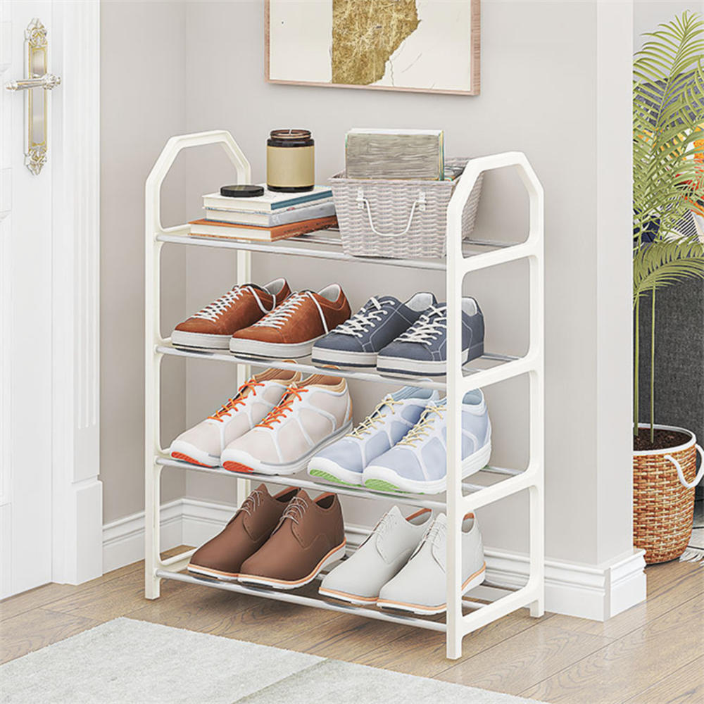4 Tiers Shoe Rack Practical Shoe Cabinet for Home Dorm Room Balcony ...