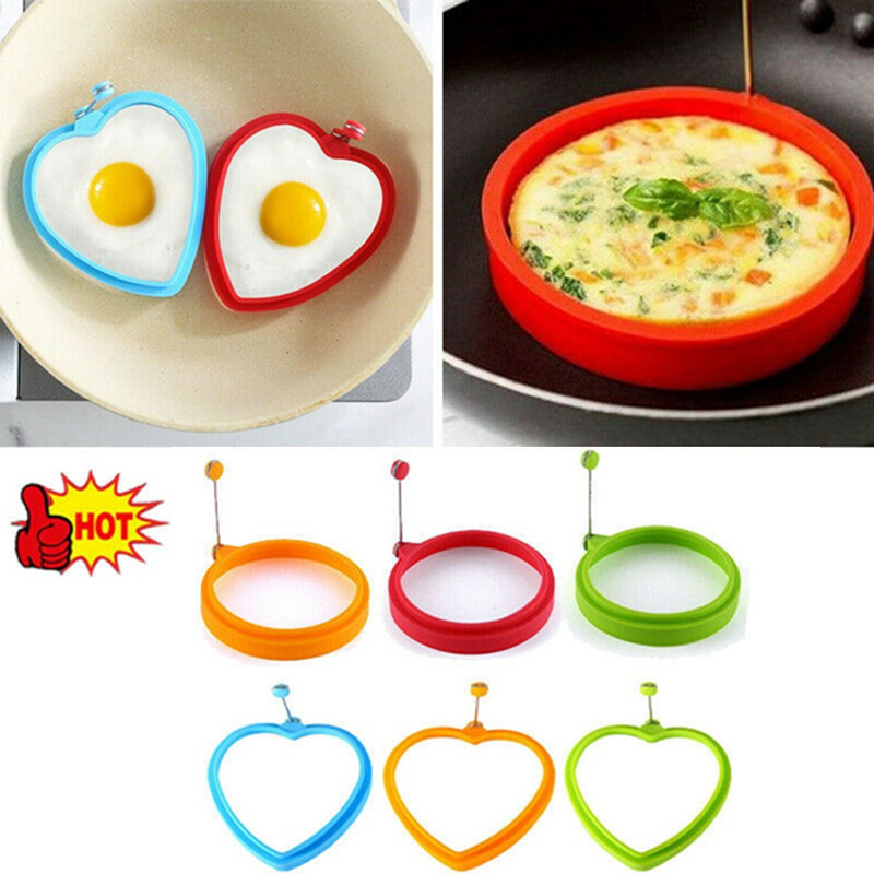 Silicone Fried Egg Mold Set For Frying Pan, Ring Pancake Mold ...
