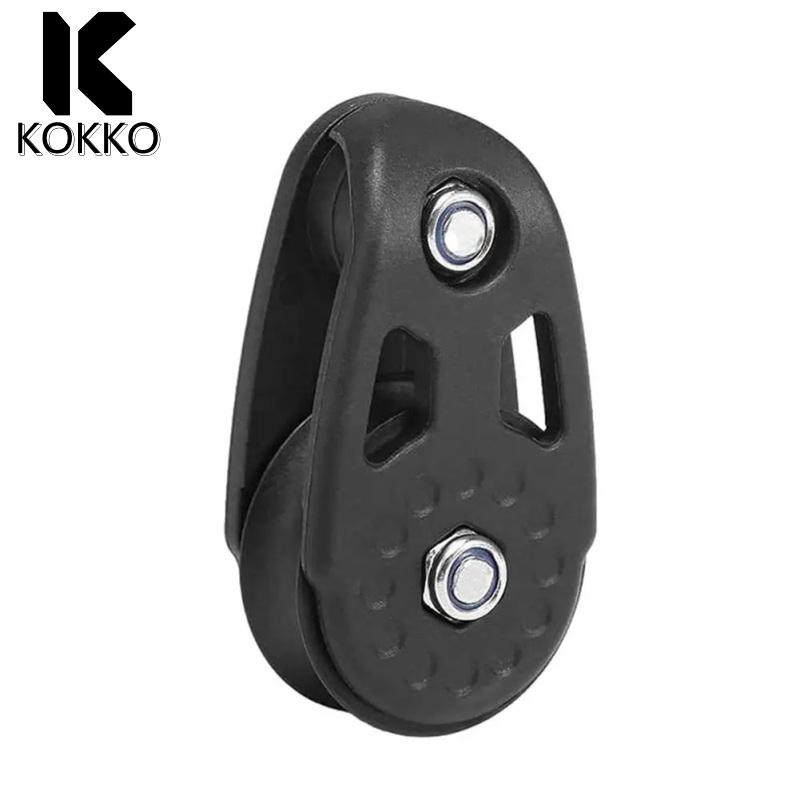 KOKKO Kayak Marine Pulley, Rope Groove Pulley Blocks Wheel Nylon Rope ...