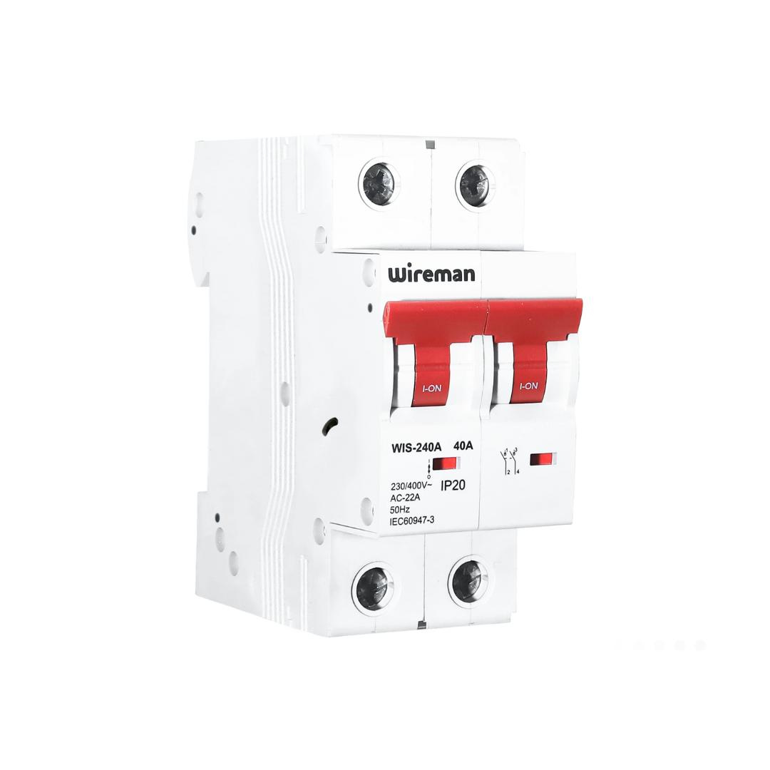 40A Isolator Main Switch Wireman | Orange Brand | 5 Years Warranty ...