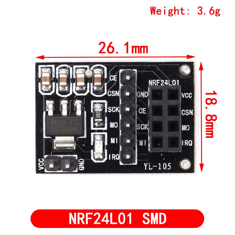 NRF24L01+ 2.4G wireless data transmission module 2.4GHz NRF24L01 ...