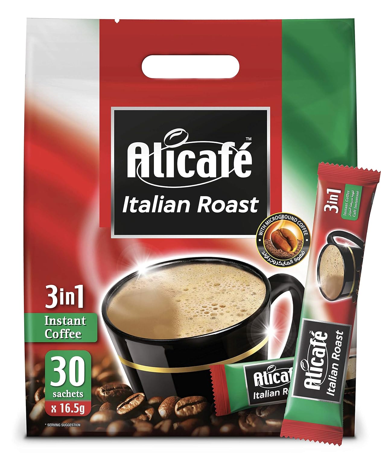 Alicafe Italian Roast 3 in 1 Instant Coffee Packet (30 X 16.5g) 495g ...