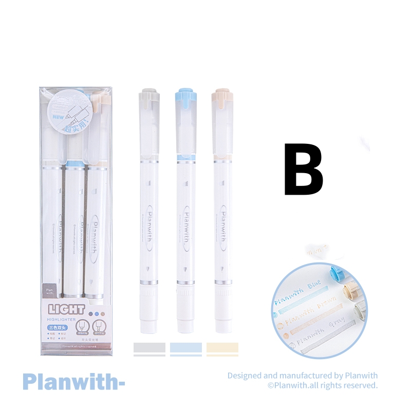 Panda Online Double Headed Fluorescent Pen Student Key Line Marking ...