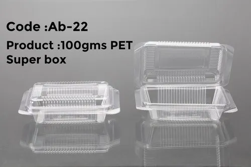Transparent Food Tray 100g Disposable Plastic Food Box 100/50/25 pcs ...